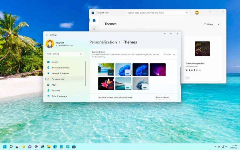 Change the Windows 11 theme and where to download new ones ️