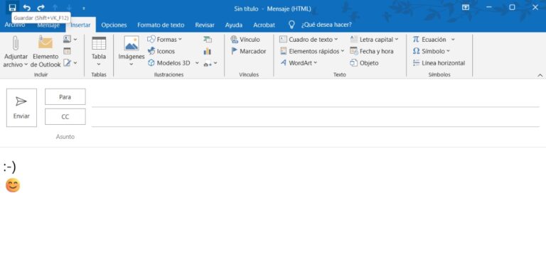 How to put emoticons in Outlook? So you can do it.