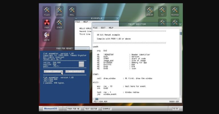 MenuetOS: What it is, features and benefits of the Assembly Operating System