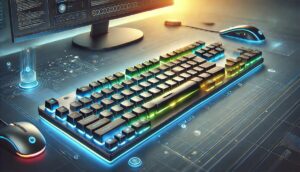 What are the three lights on the keyboard for?