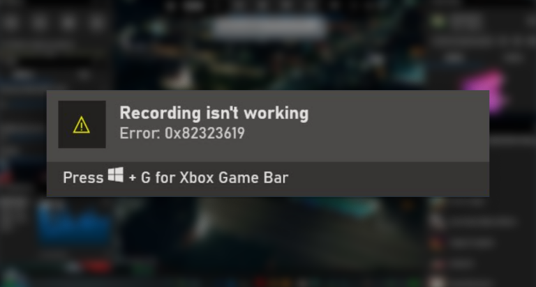 如何解决 Xbox Game Bar 上的错误 0x82323619