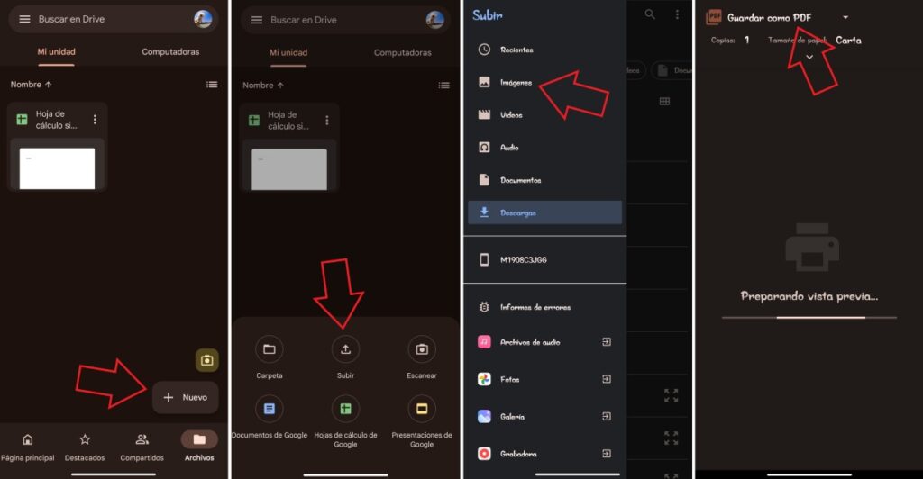 How to convert an image to PDF in Google Drive?