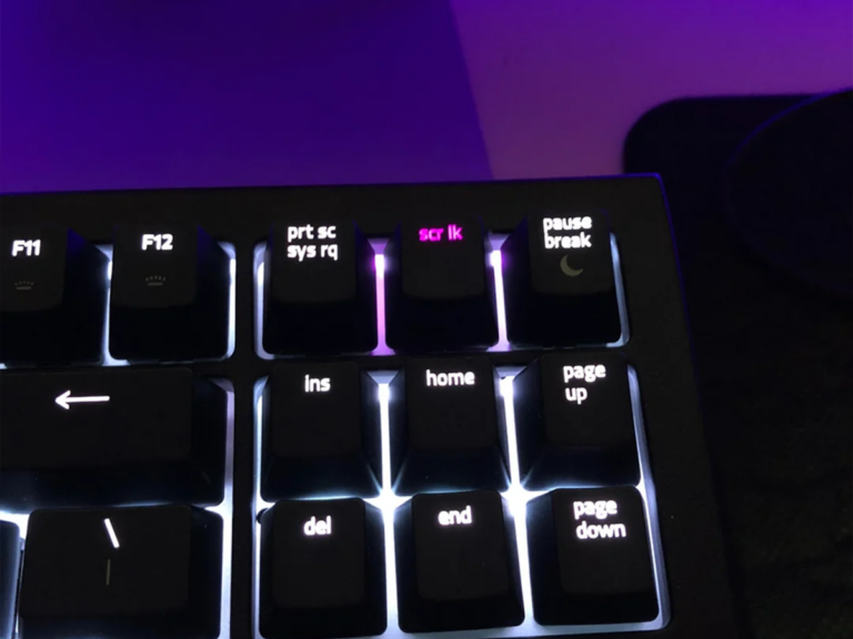 What are the three lights on the keyboard for?