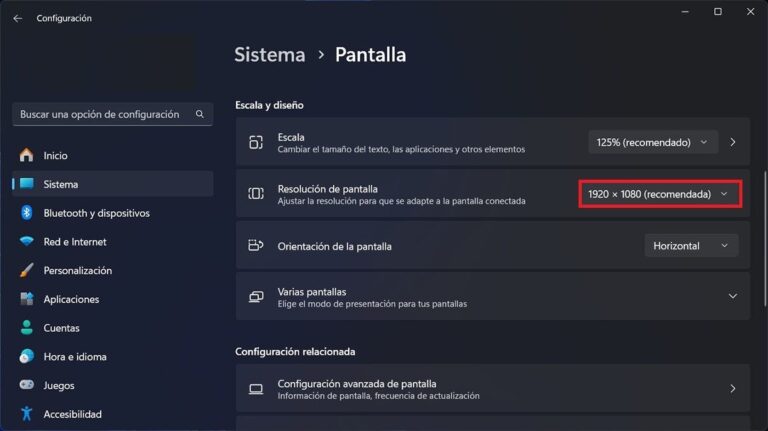How to configure the screen in Windows 11 step by step