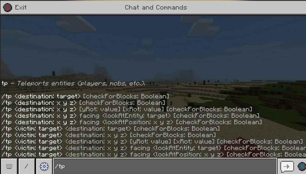 Complete list of Minecraft commands for mobile