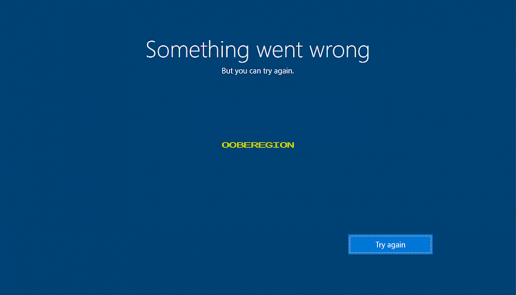 How to fix OOBEREGION error in Windows 10