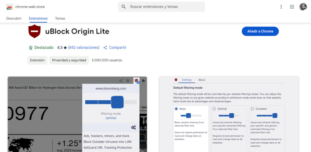 Chrome에서 가장 좋은 uBlock Origin 대안