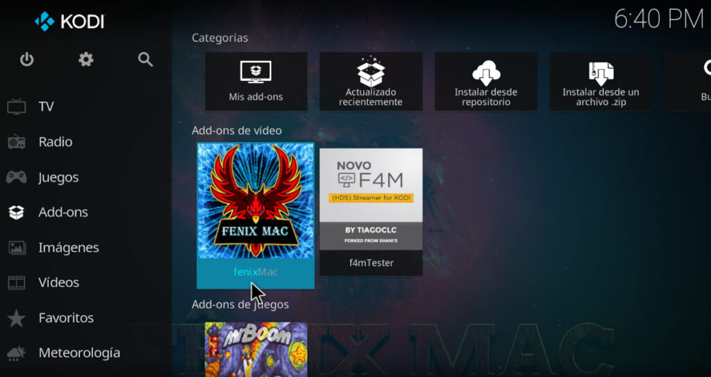 Guide to installing the Fenix Mac add-on on Kodi and watching IPTV lists