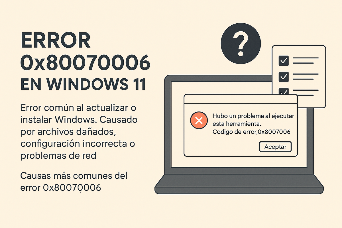 Solución definitiva al error 0x80070006 en Windows 11