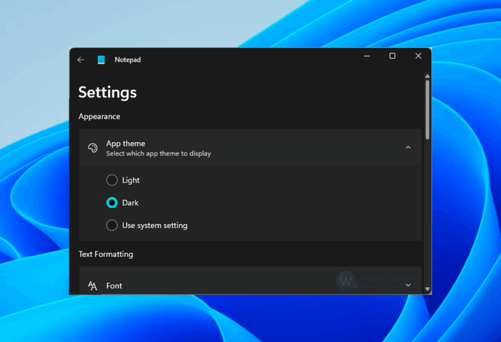 How to put Notepad in dark mode: step-by-step guide