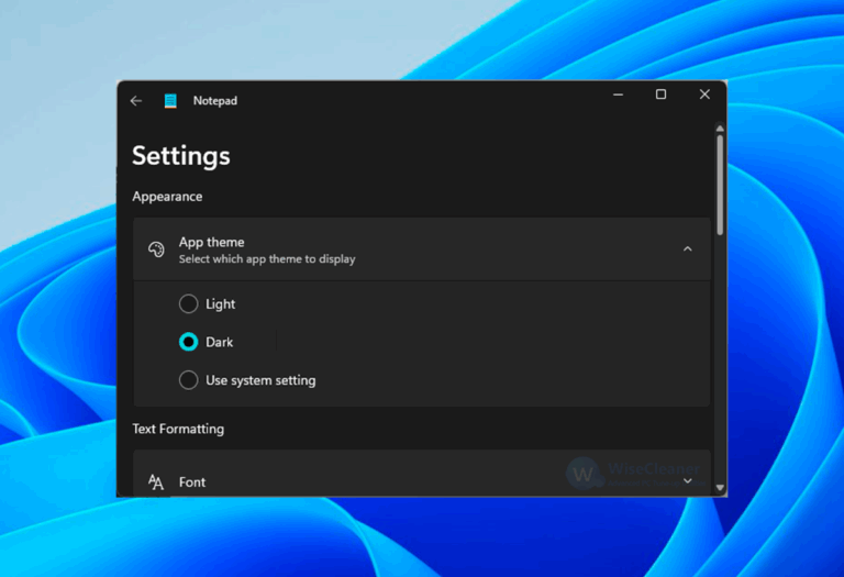 How to put Notepad in dark mode: step-by-step guide