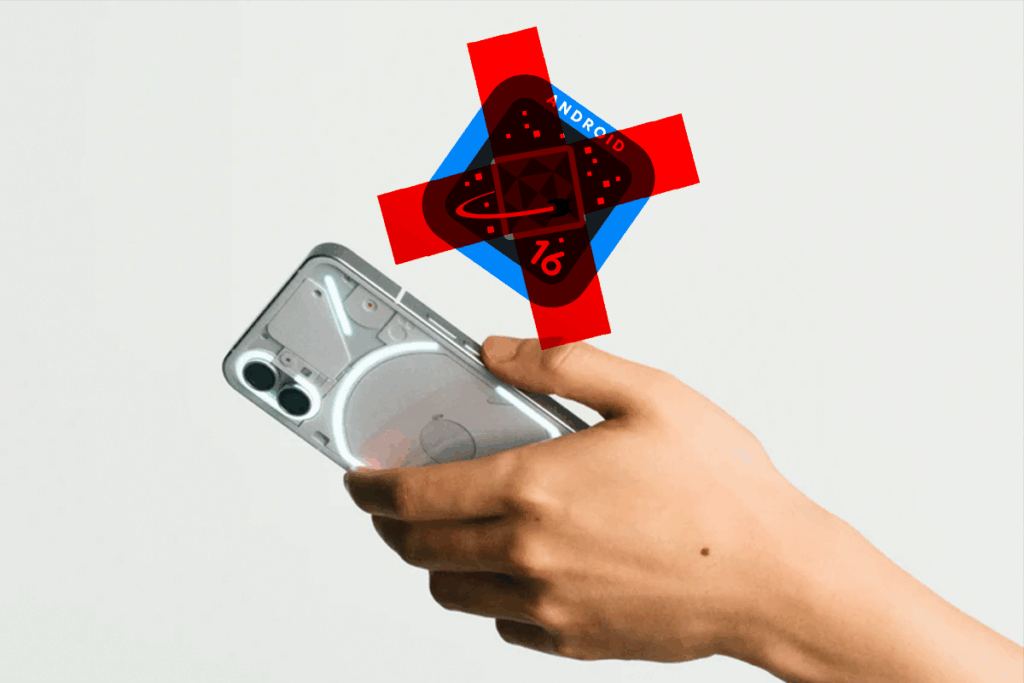 Nada Phone 1 sem Android 16: Fim das atualizações