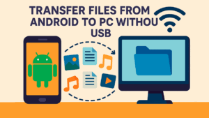 How to transfer files from Android to PC without using USB cables