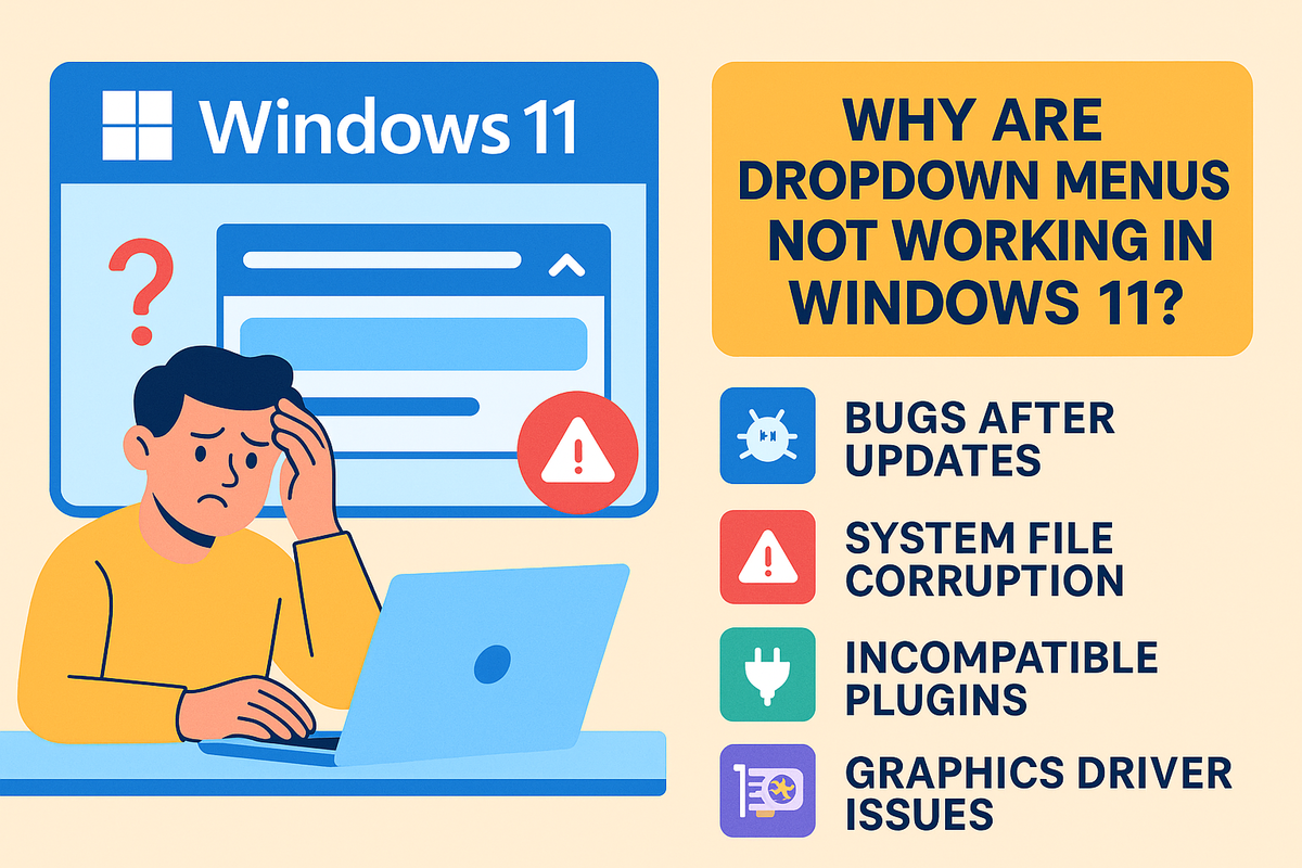 Warum funktionieren Dropdown-Menüs in Windows 11 nicht?