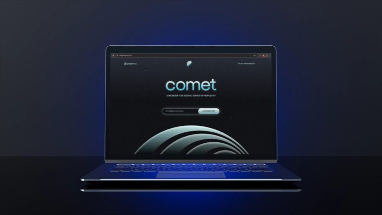 Dit is de Comet-browser van Perplexity AI met ingebouwde AI.