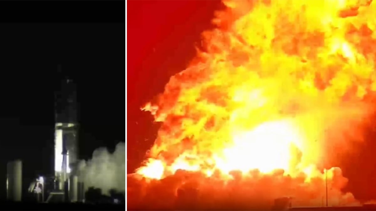 SpaceX's Starship explodes on land during a test