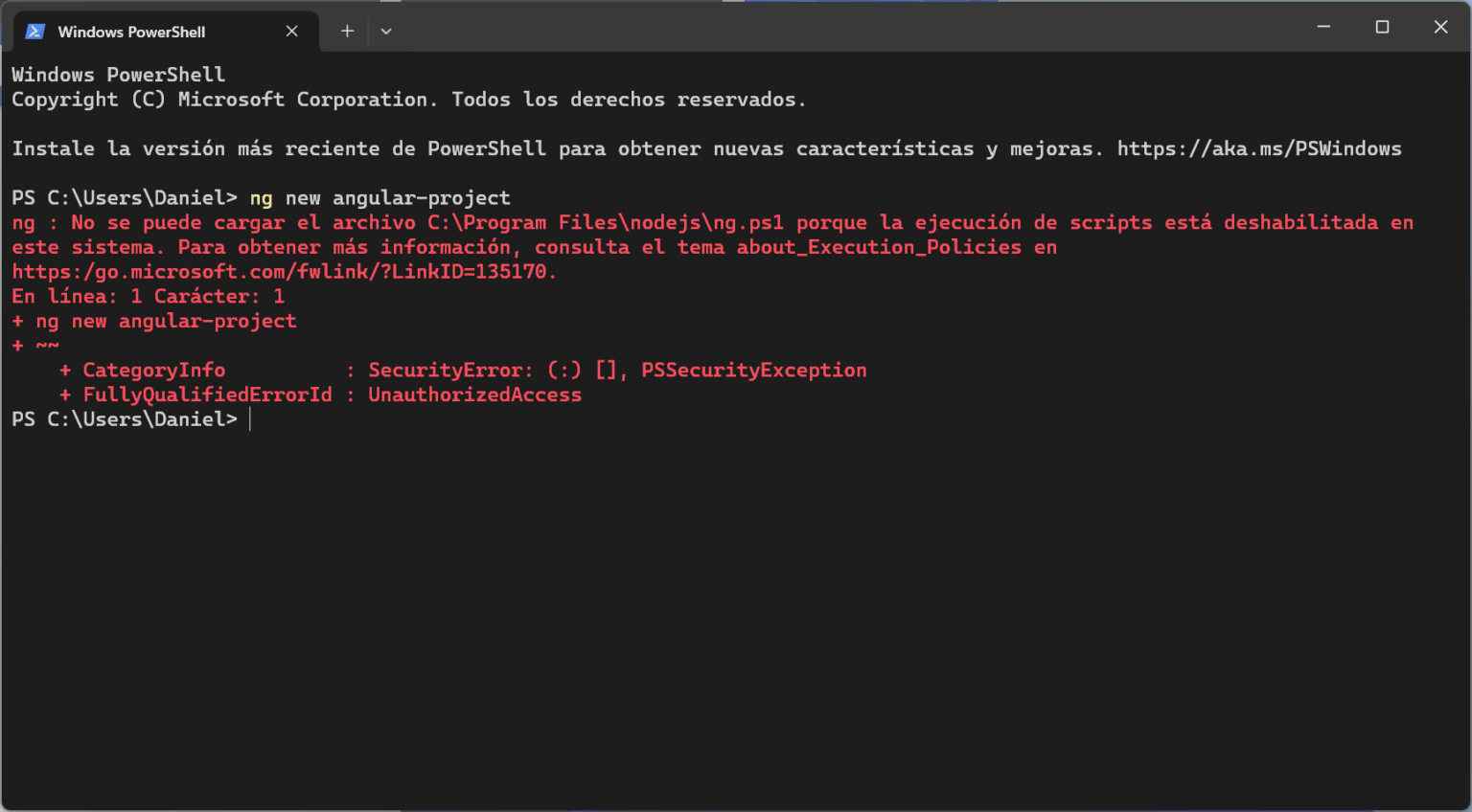Powershell Script Execution Error On Windows 11
