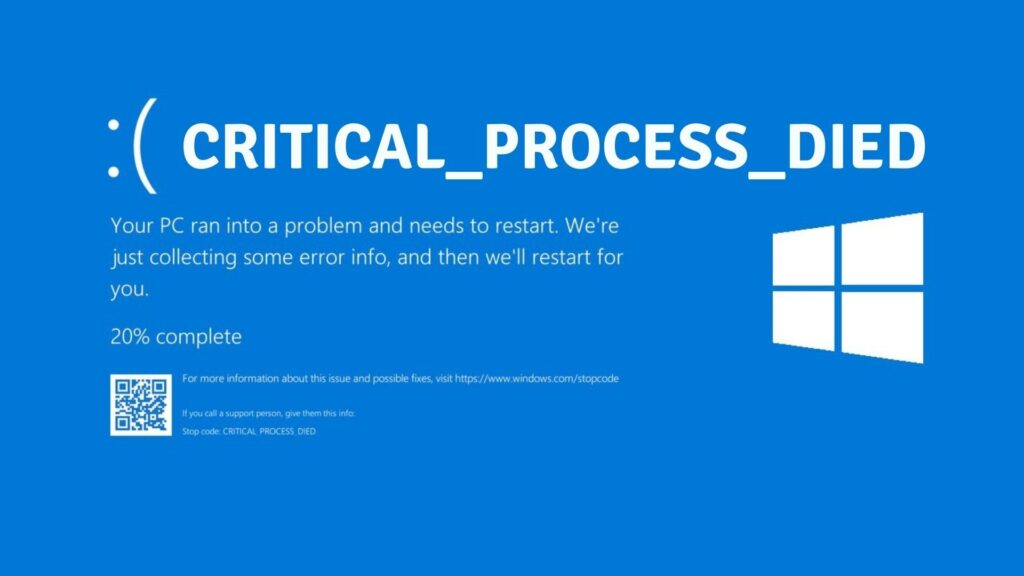 CRITICAL_PROCESS_DIED : causes et solutions sous Windows
