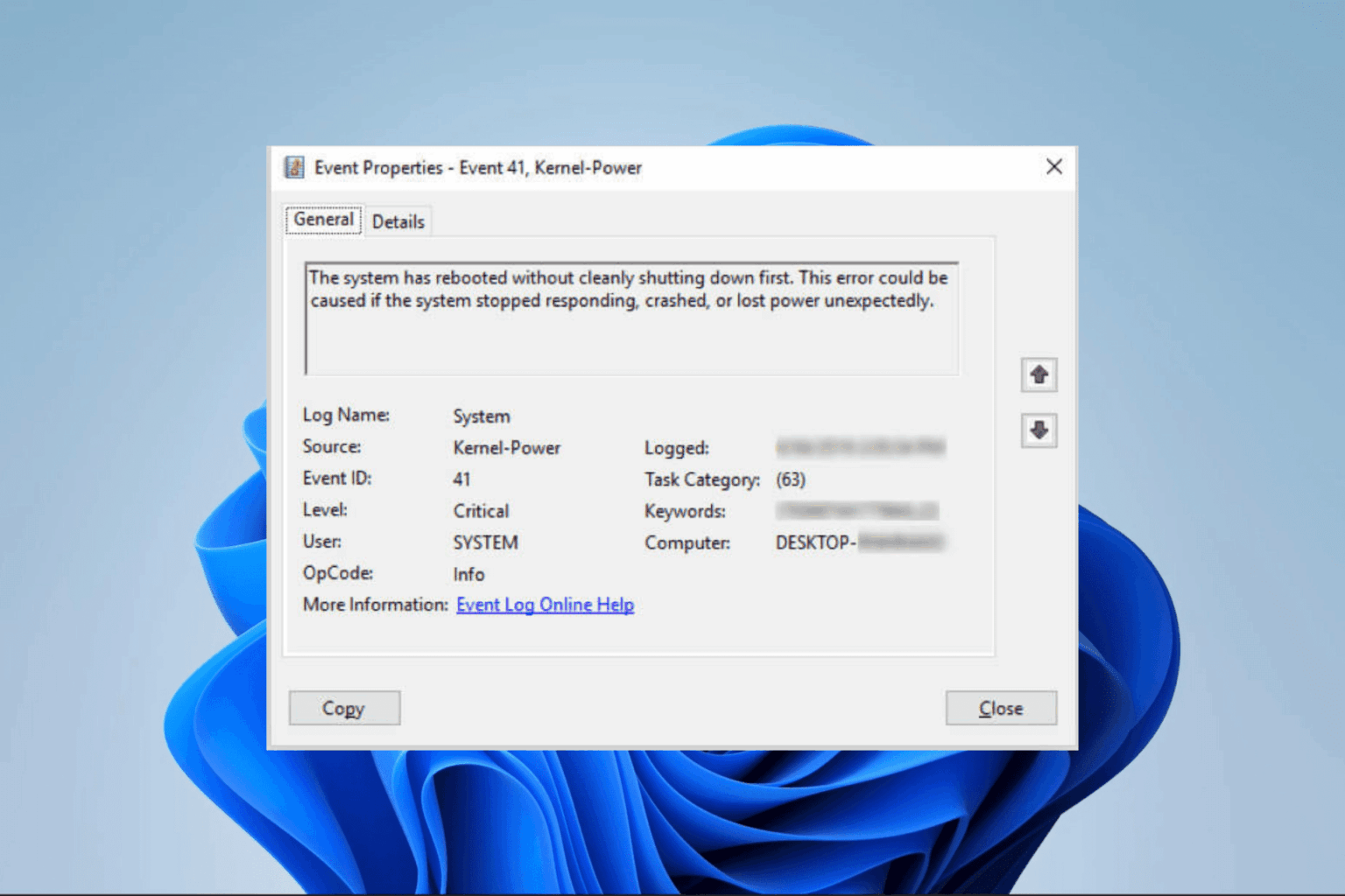 Kernel Power 41: causas, diagnóstico y soluciones