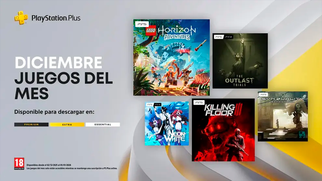 Lista de juegos gratis PlayStation Plus en diciembre 2025