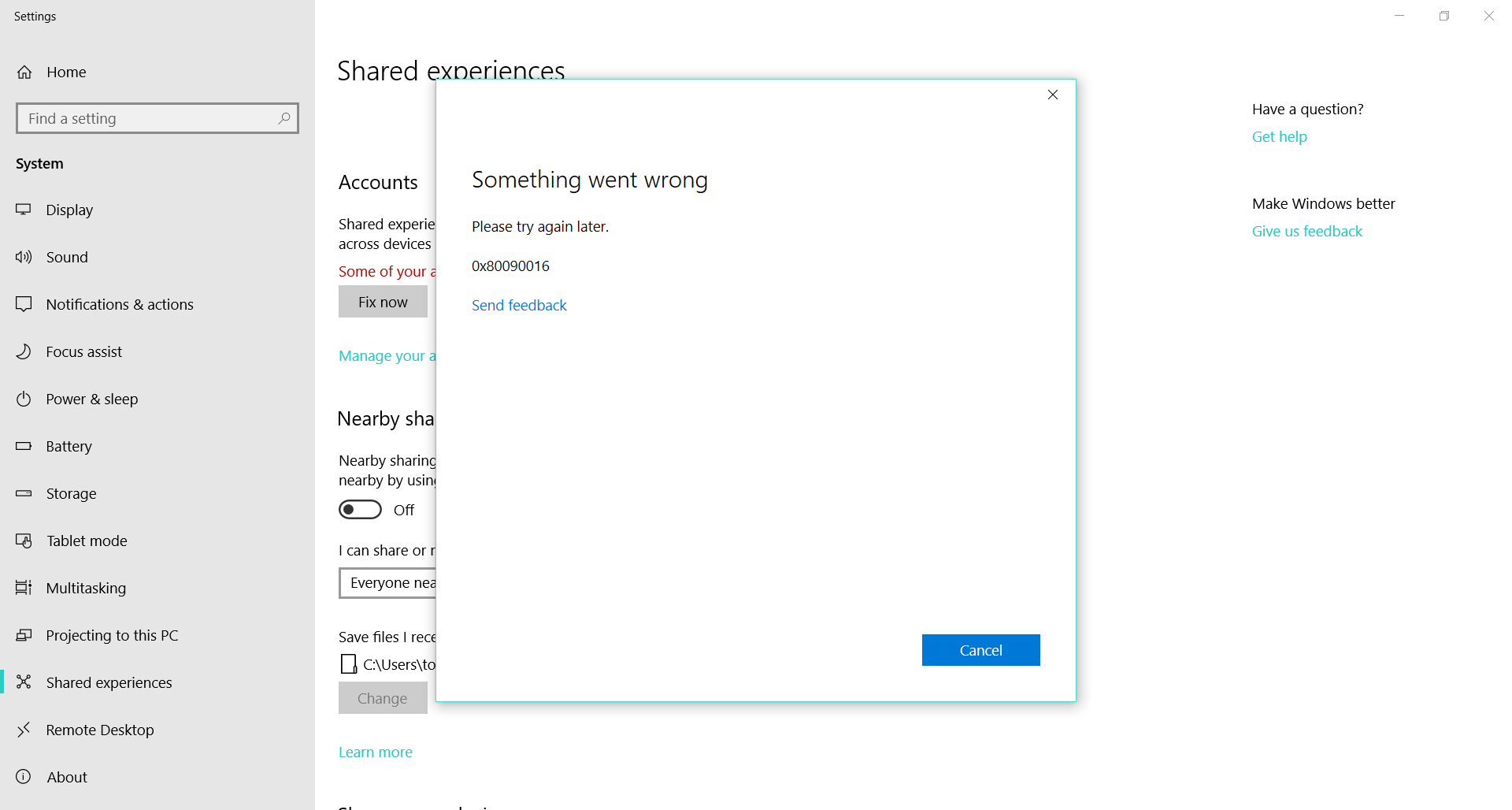 Solució completa a l'error 0x80090016 a Windows Hello
