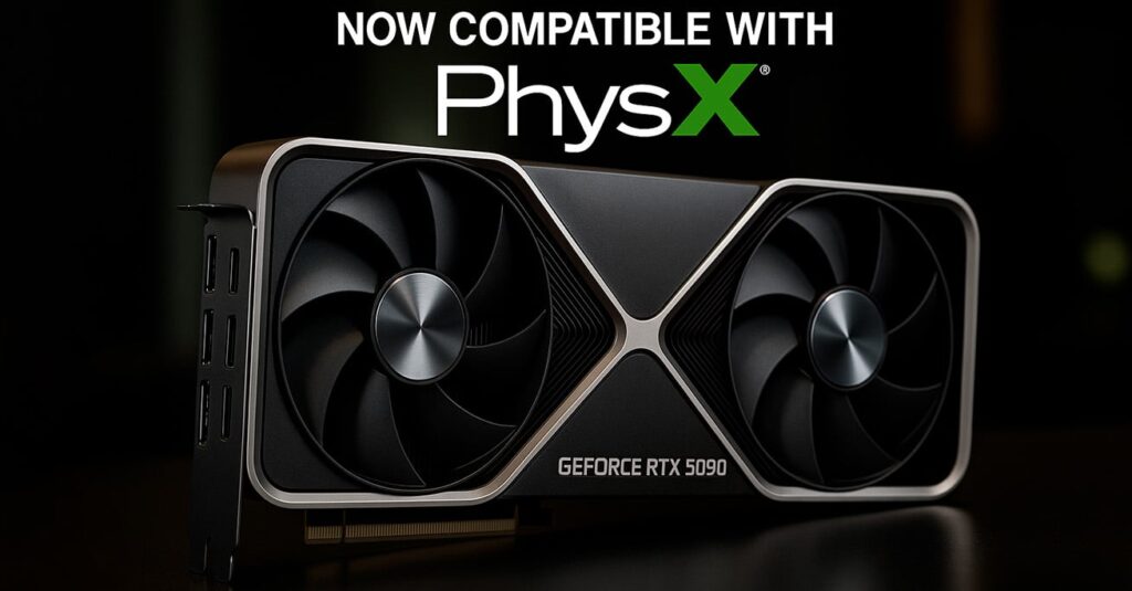 A NVIDIA traz de volta o suporte a PhysX por GPU para a série RTX 50.