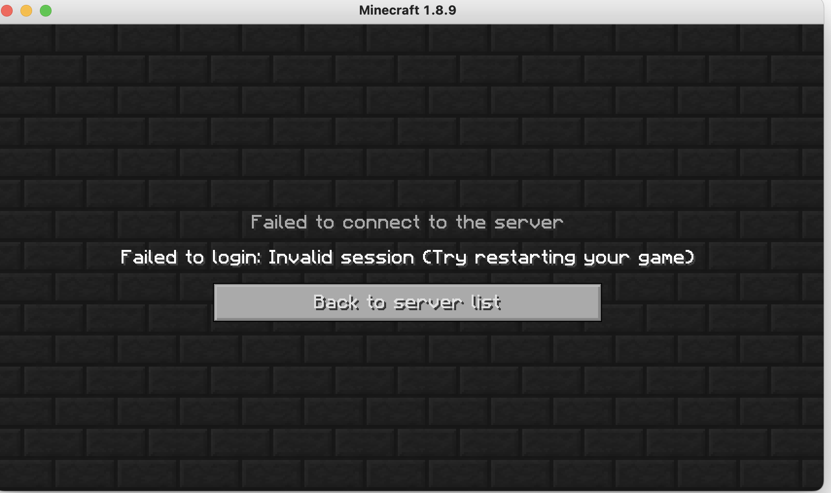 Failed to log in Invalid session en Minecraft solución