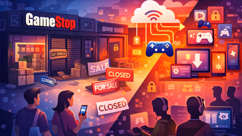 Face à la montée en puissance du numérique, GameStop ferme ses magasins ...