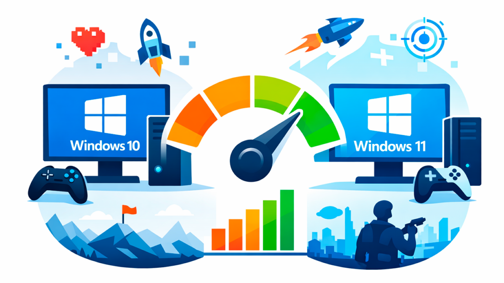 Windows 11 25H2 vs Windows 10 22H2 en juegos